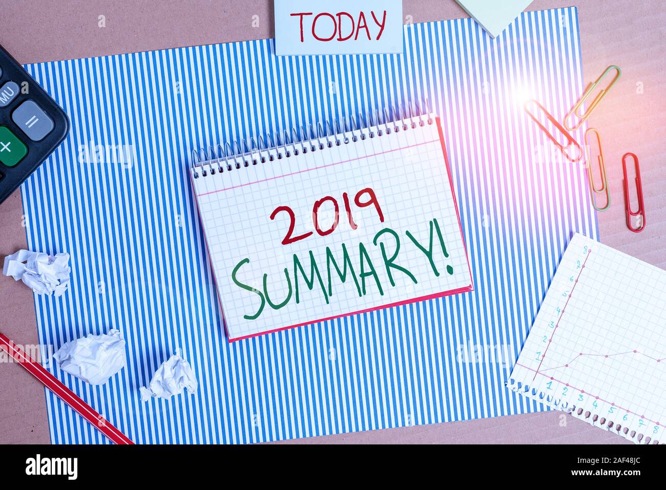 Word writing text 2019 Summary. Business photo showcasing summarizing ...