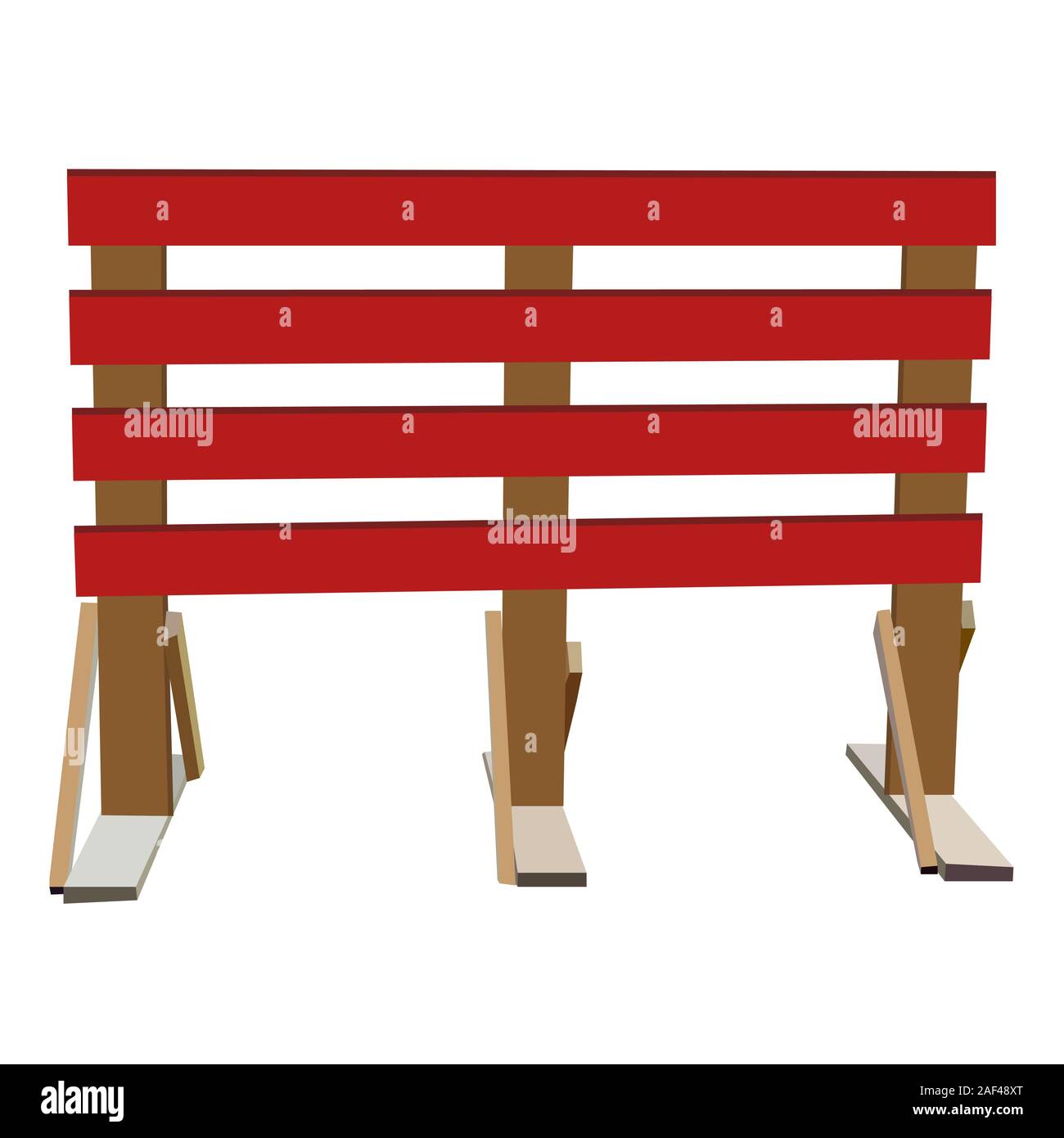 portable wooden fencing. isolated flat stock vector illustration Stock ...