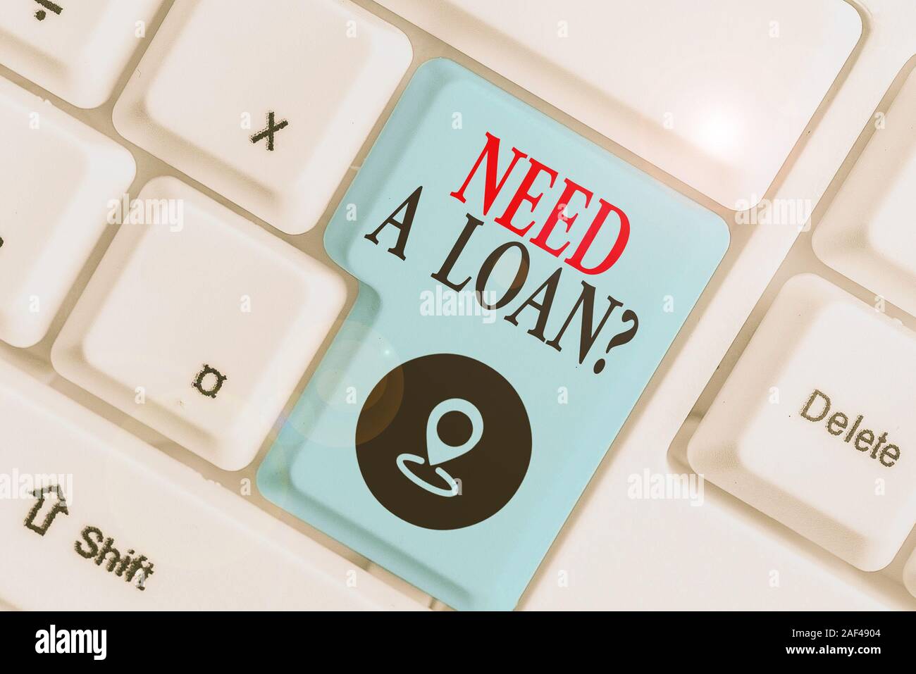 Writing note showing Need A Loan Question. Business concept for asking ...