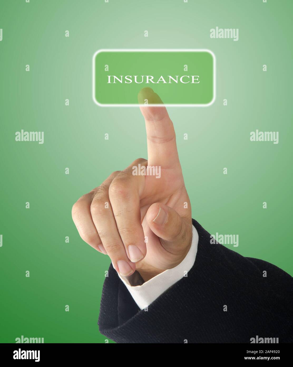 Button for insurance Stock Photo - Alamy