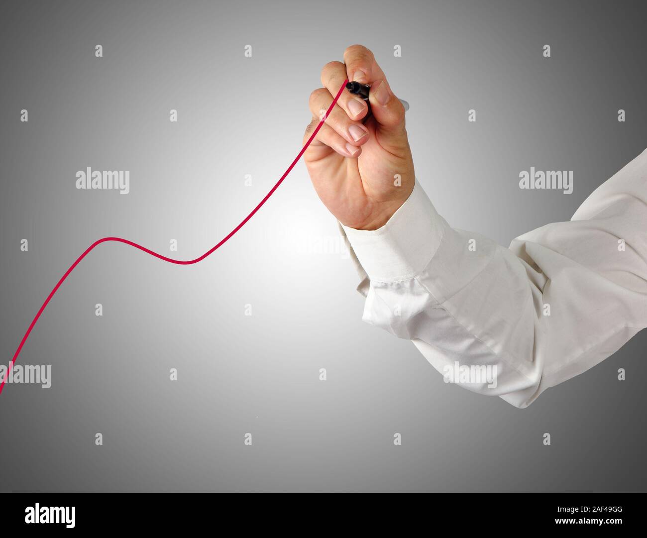 Man drawing a chart Stock Photo - Alamy