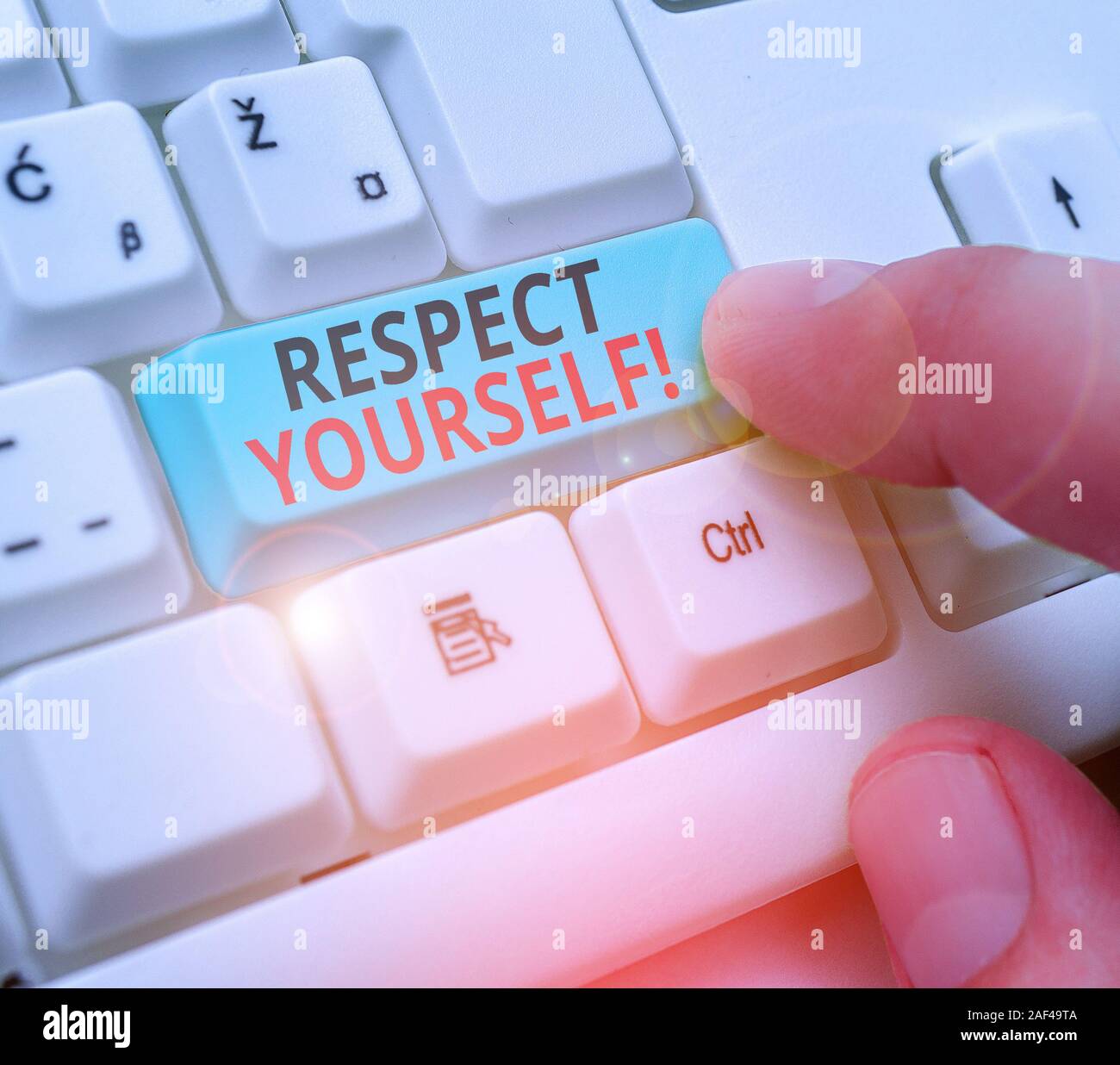 Handwriting text writing Respect Yourself. Conceptual photo believing ...