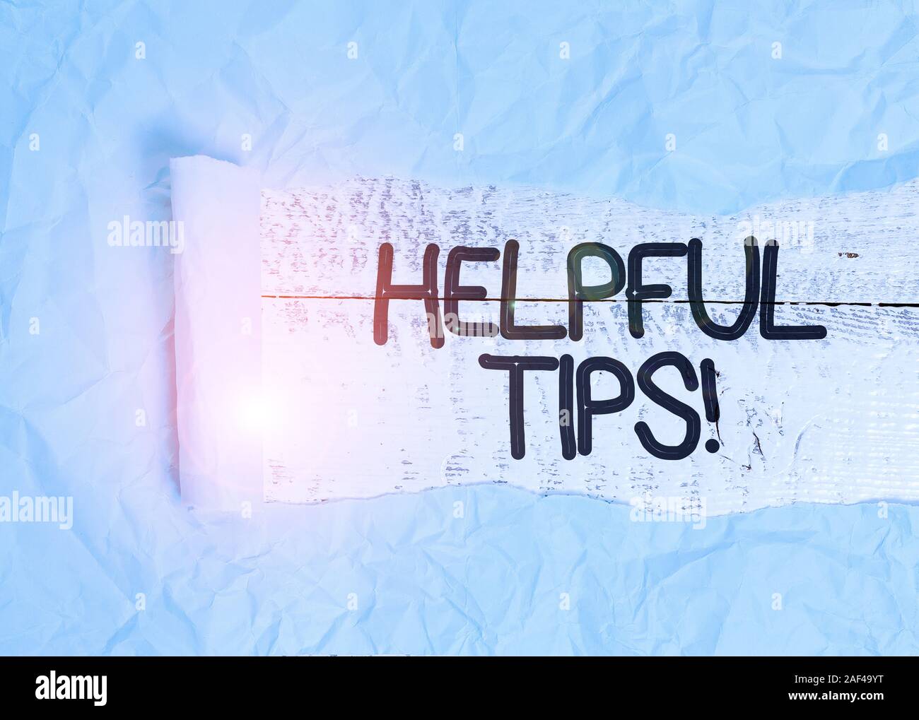 Text sign showing Helpful Tips. Business photo text advices given to be ...