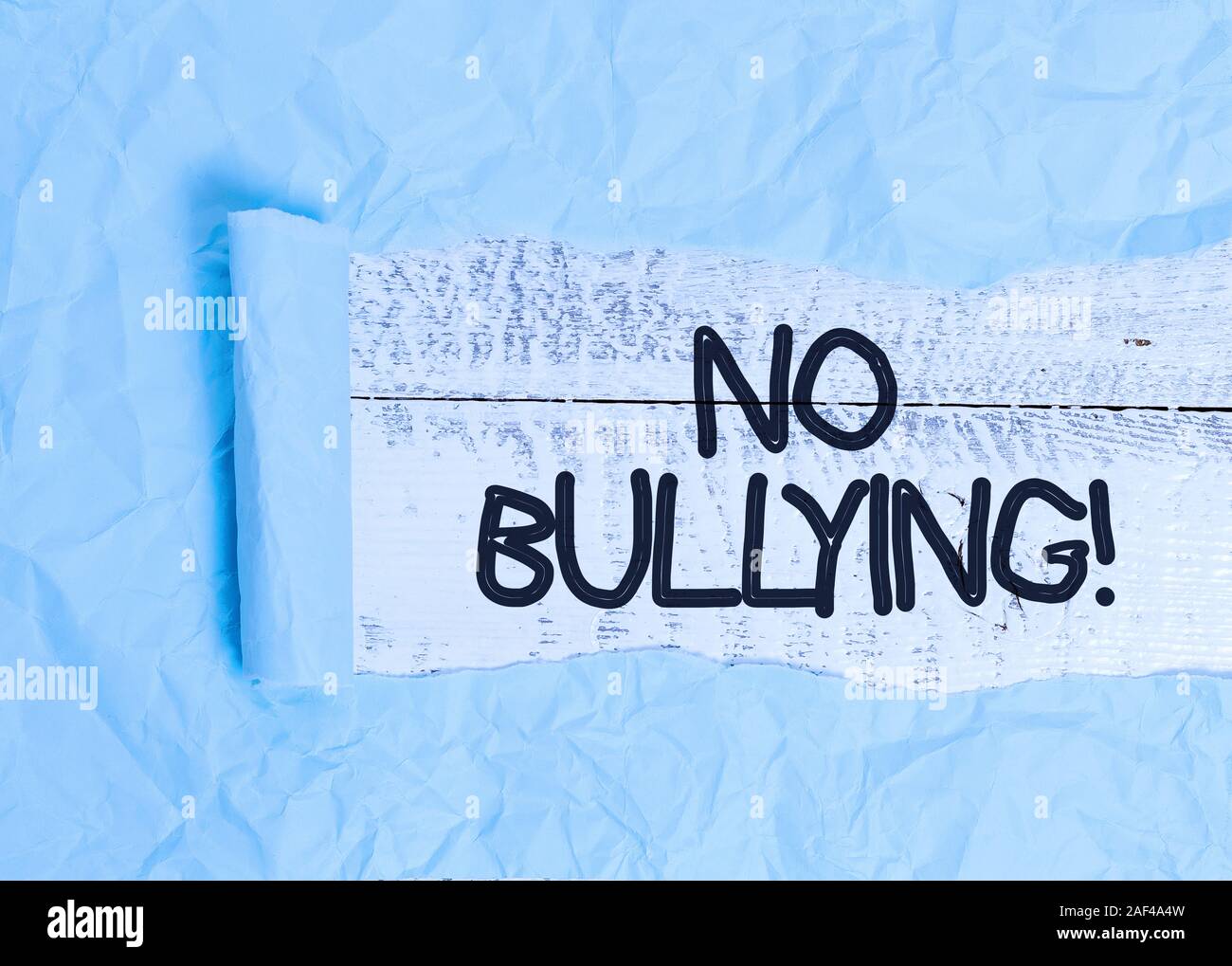 Text sign showing No Bullying. Business photo text stop aggressive ...