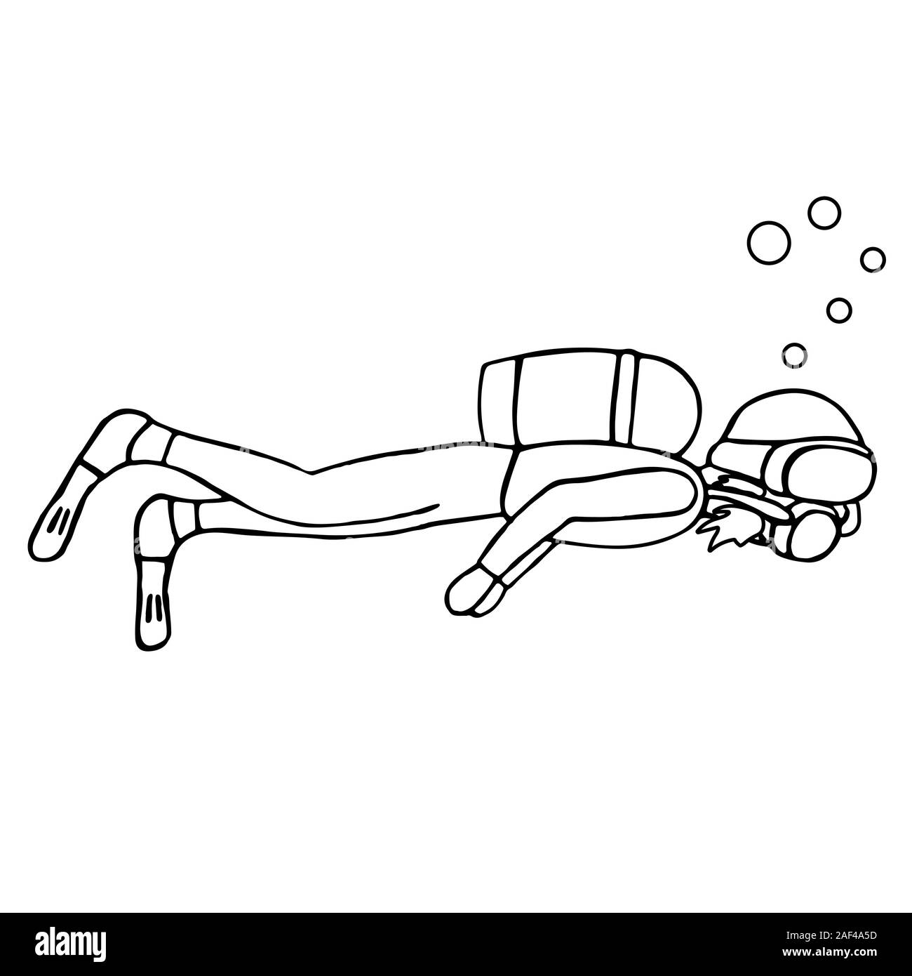 Woman diver illustration Stock Vector Images - Alamy