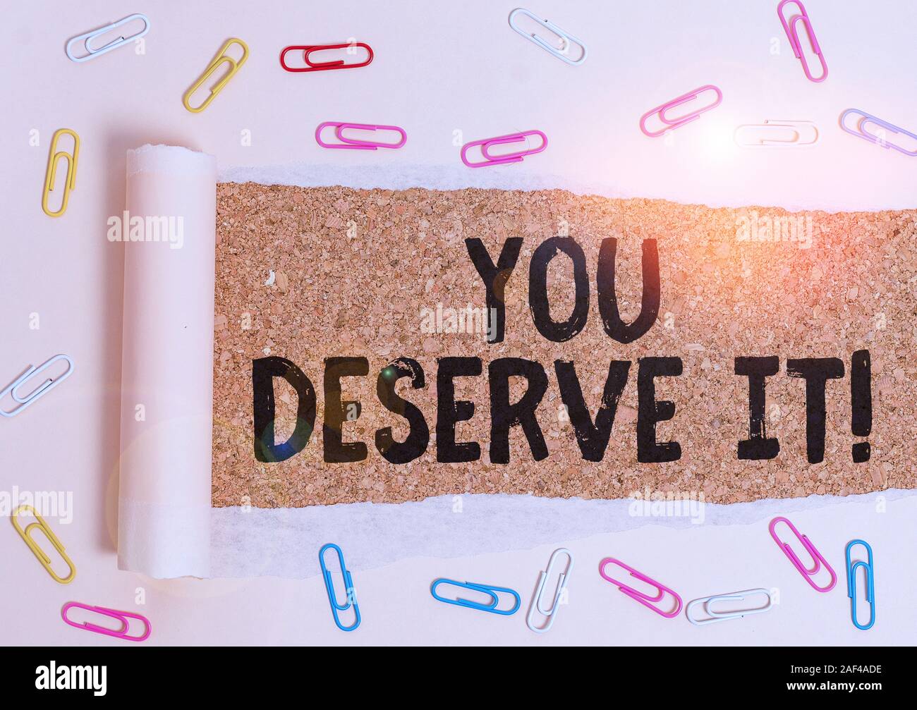 Word writing text You Deserve It. Business photo showcasing should have ...