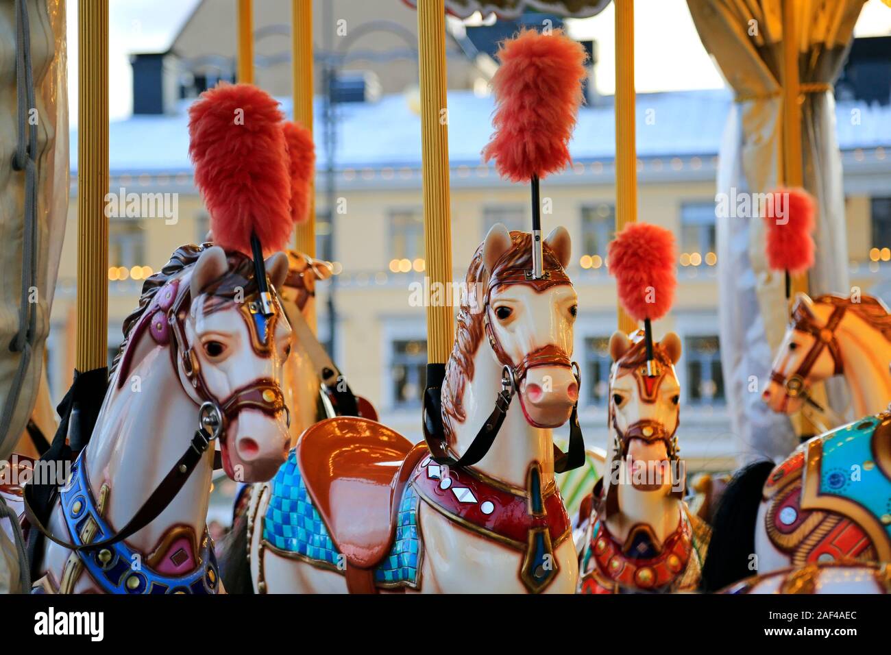 Children fairground carousel horses hi-res stock photography and images ...
