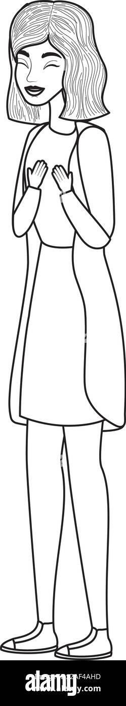 Woman cartoon drawing vector design Stock Vector Image & Art - Alamy