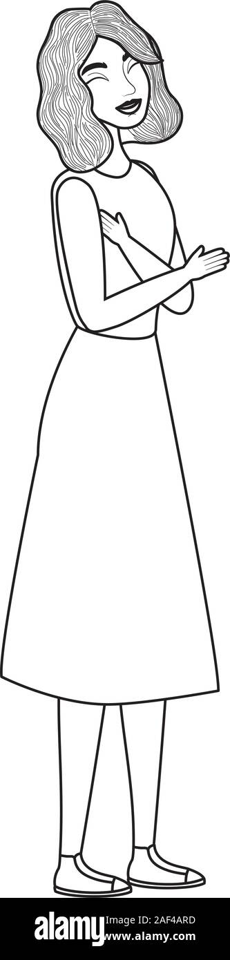 Woman cartoon drawing vector design Stock Vector Image & Art - Alamy