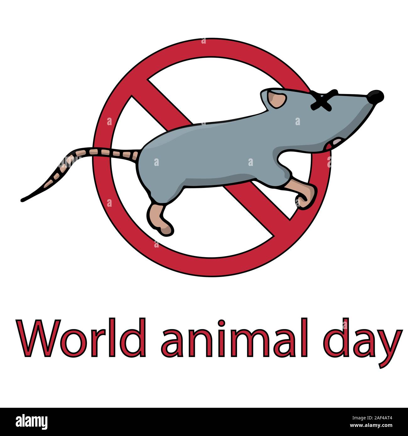 world animal day. do not kill mouses. isolated stock vector ...