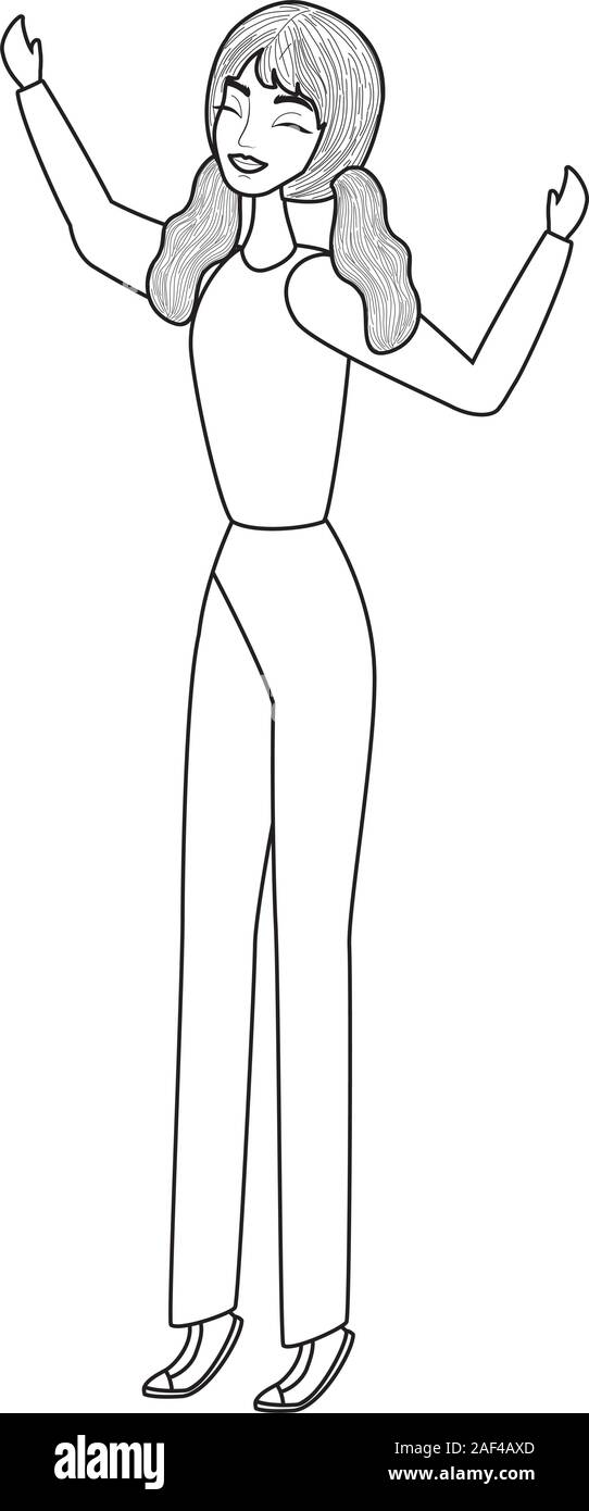 Woman cartoon drawing vector design Stock Vector Image & Art - Alamy