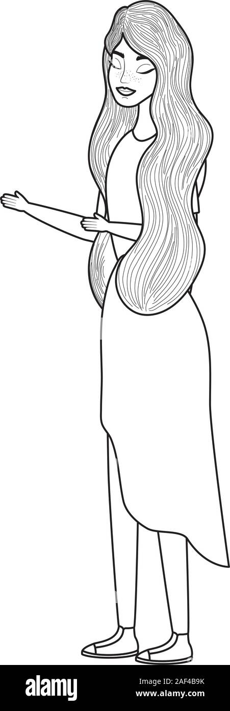 Woman cartoon drawing vector design Stock Vector Image & Art - Alamy