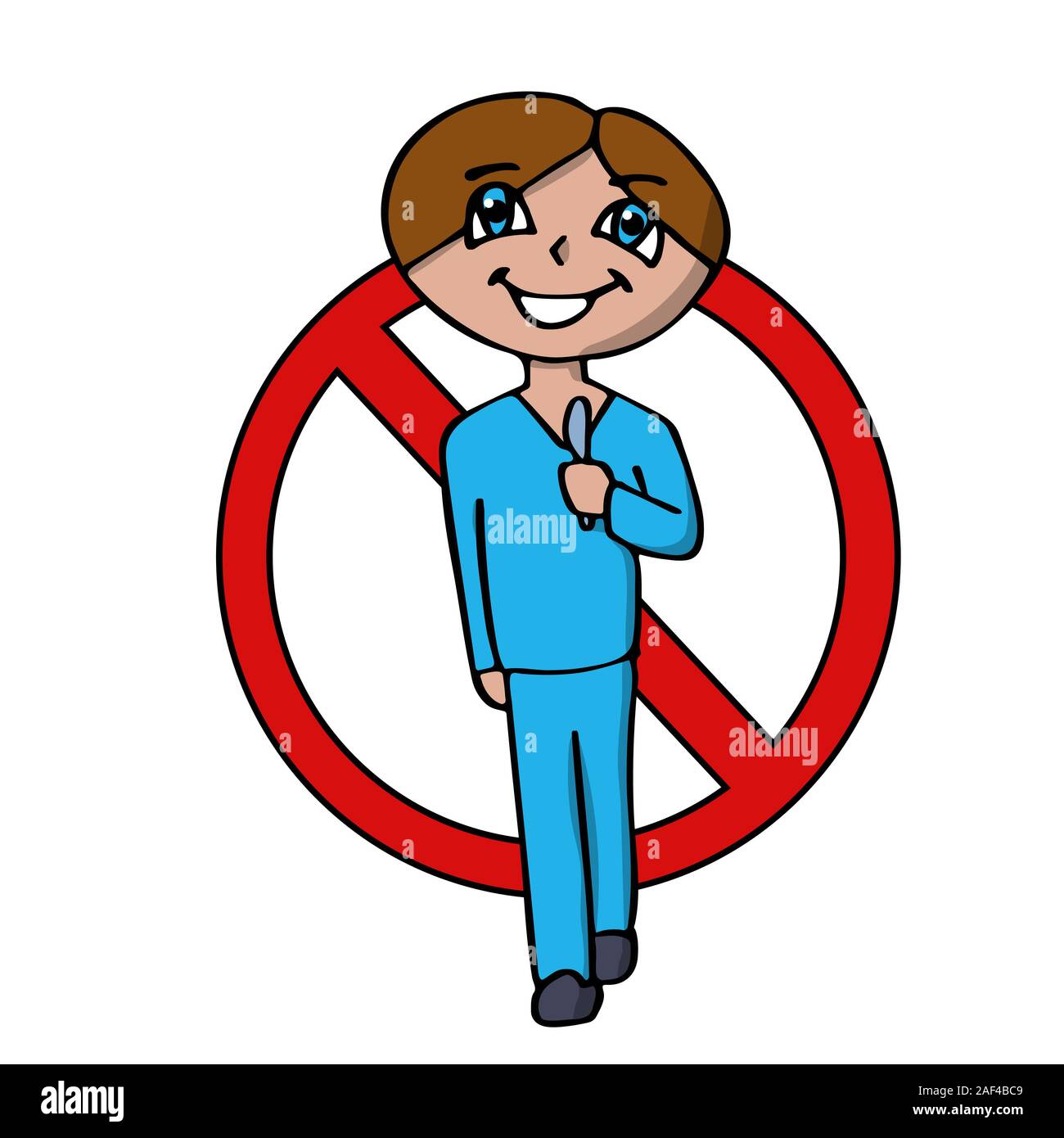 prohibition sign of surgery, surgeons and operations. isolated stock ...