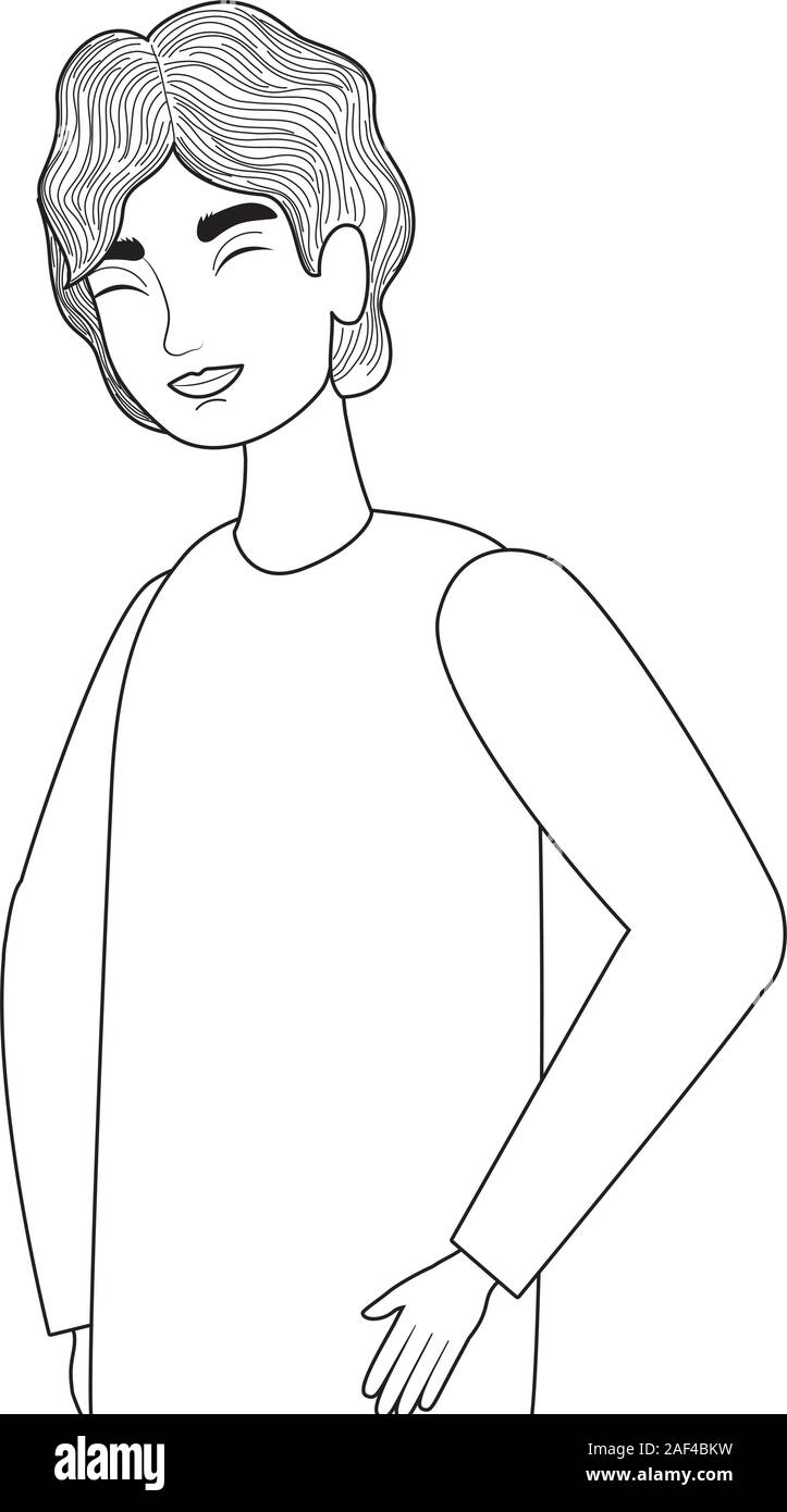 Man cartoon drawing vector design Stock Vector Image & Art - Alamy