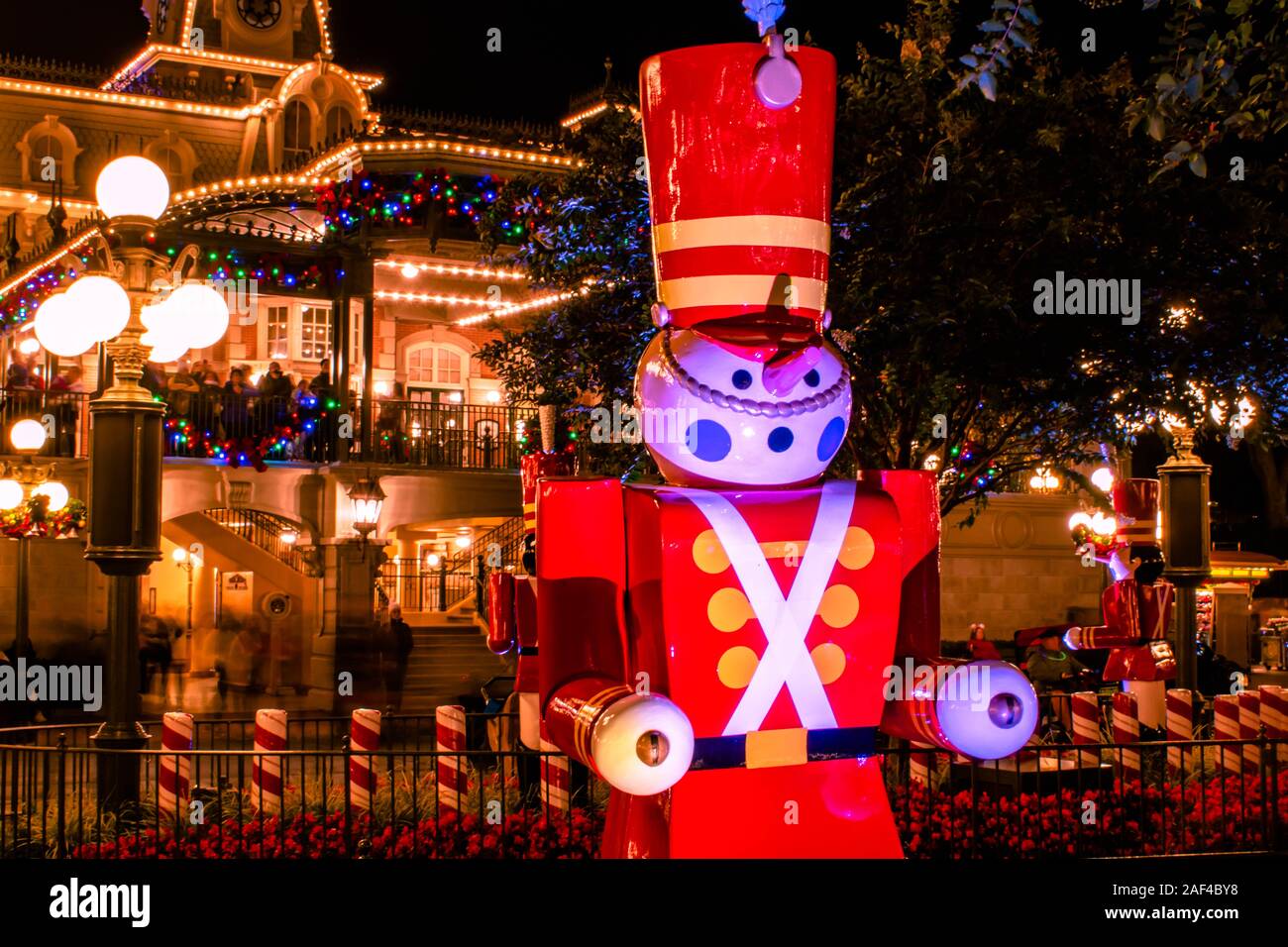 Orlando, Florida. December 05, 2019 . Illuminated Nutcracker in ...