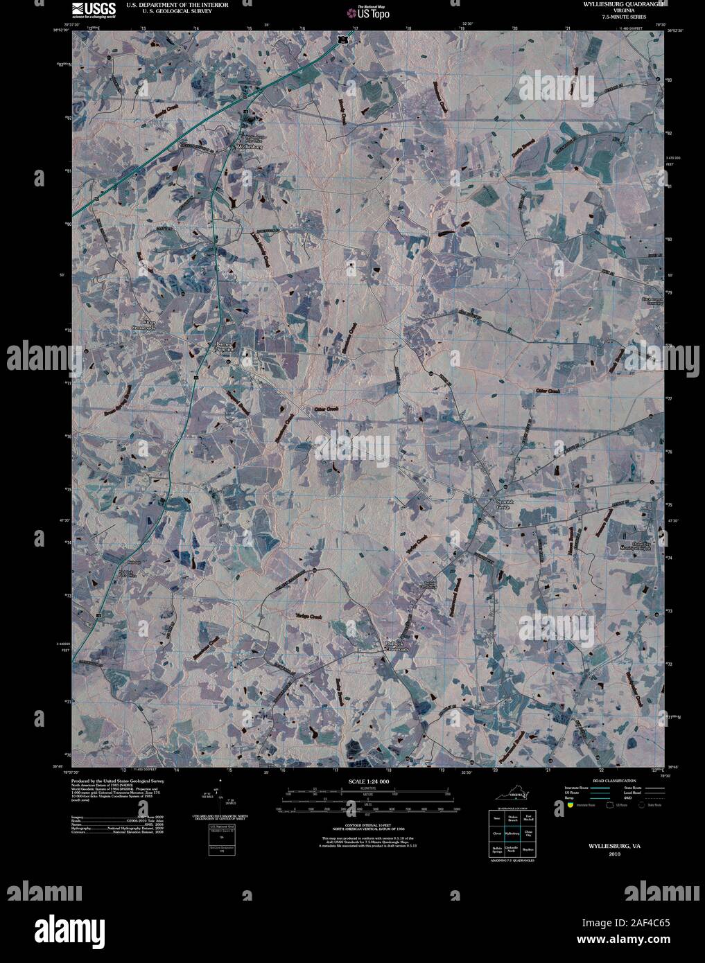 Map of wylliesburg hi-res stock photography and images - Alamy