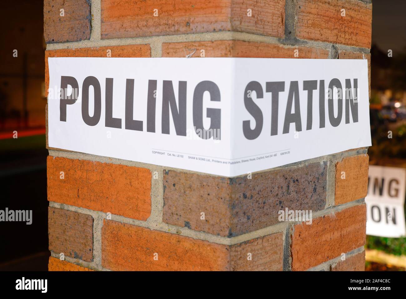 Polling station signage hi-res stock photography and images - Alamy
