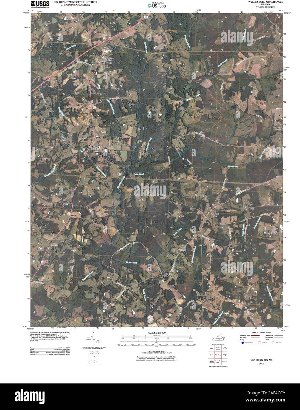 Map of wylliesburg hi-res stock photography and images - Alamy