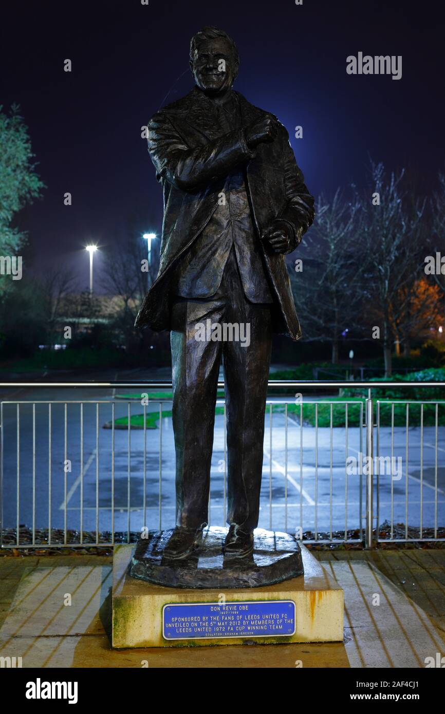 Don Revie bronze statue, located outside Leeds United Footall Stadium ...