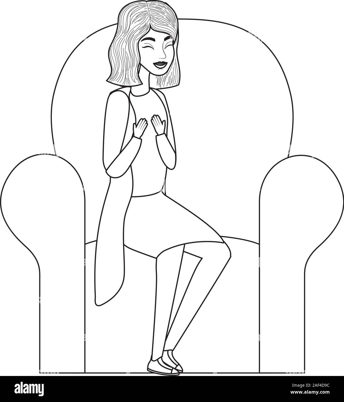 Woman cartoon drawing vector design Stock Vector Image & Art - Alamy