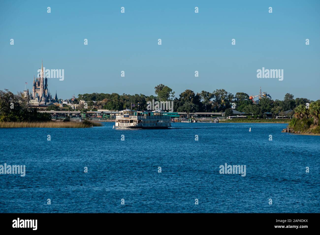 Orlando, Florida. December 05, 2019. Panoramic view of Ferry boat and ...