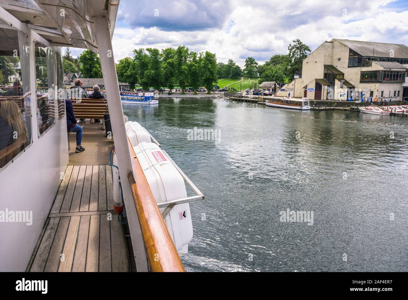 Windermere ferry arrival, Lake District, UK Stock Photo - Alamy