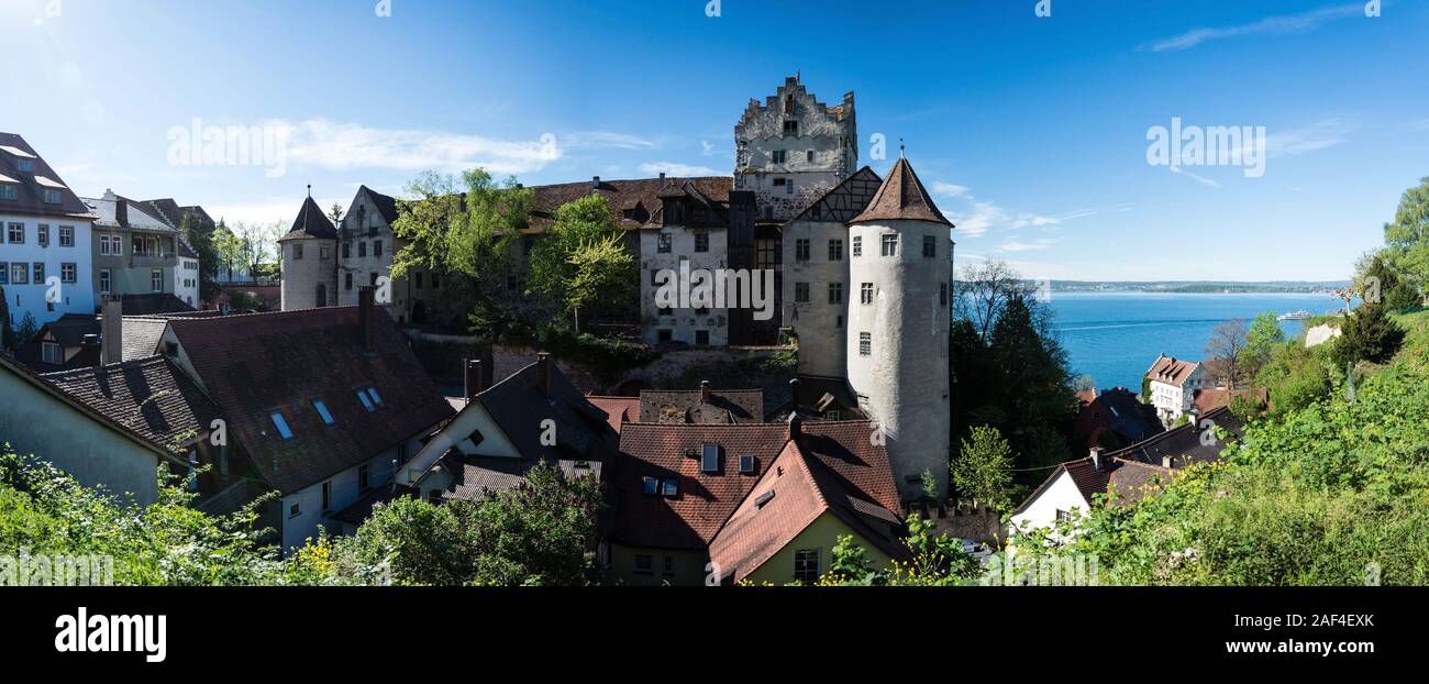 Meersburg Castle, also known as the Alte Burg, in Meersburg on Lake ...