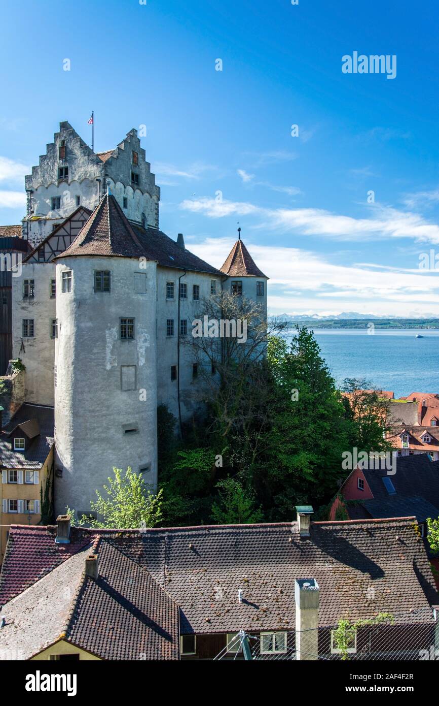Meersburg Castle, also known as the Alte Burg, in Meersburg on Lake ...