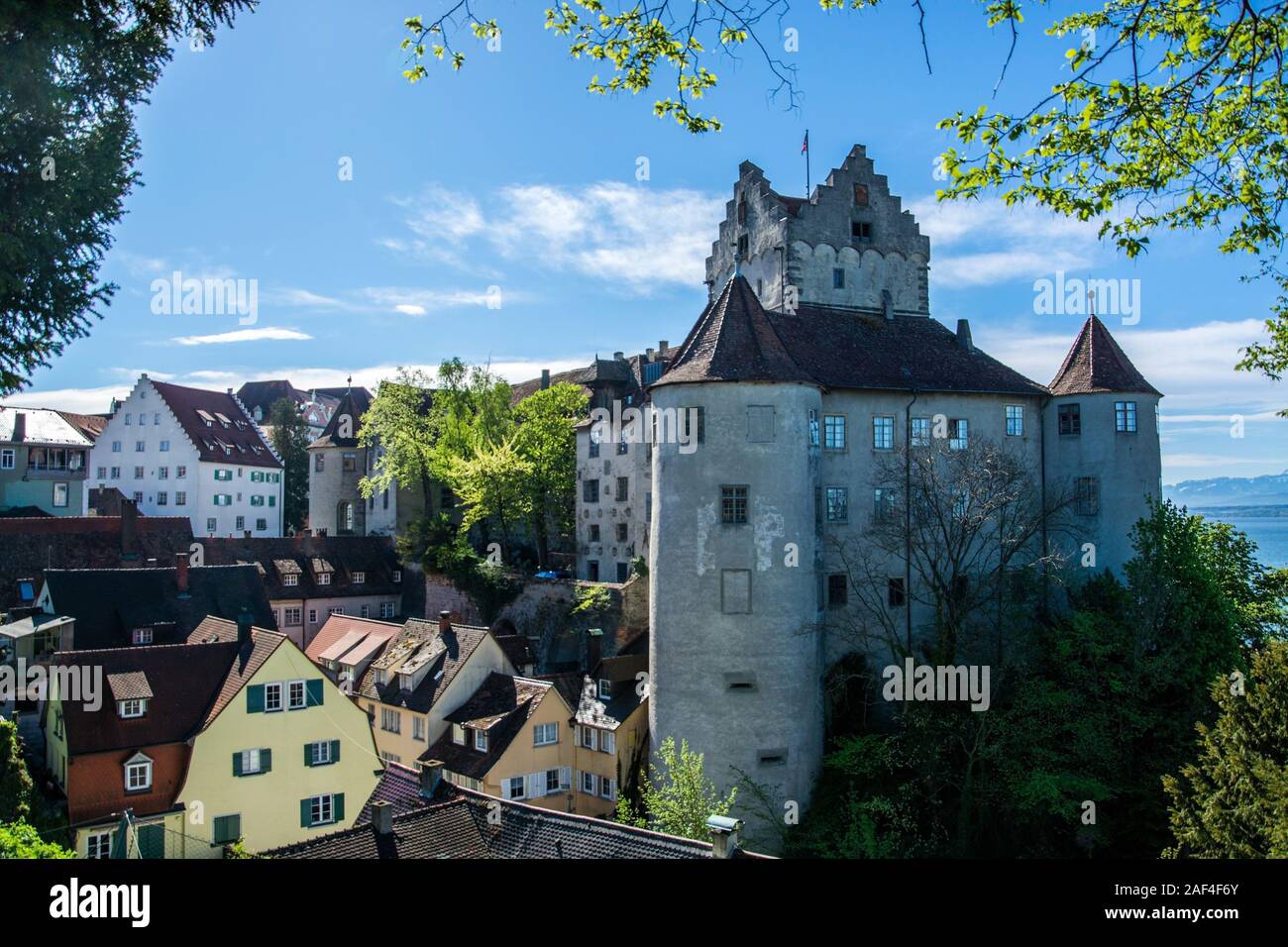 Meersburg Castle, also known as the Alte Burg, in Meersburg on Lake ...