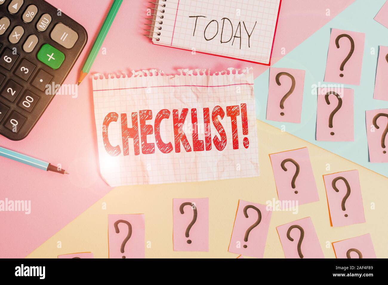 Conceptual hand writing showing Checklist. Concept meaning list items ...