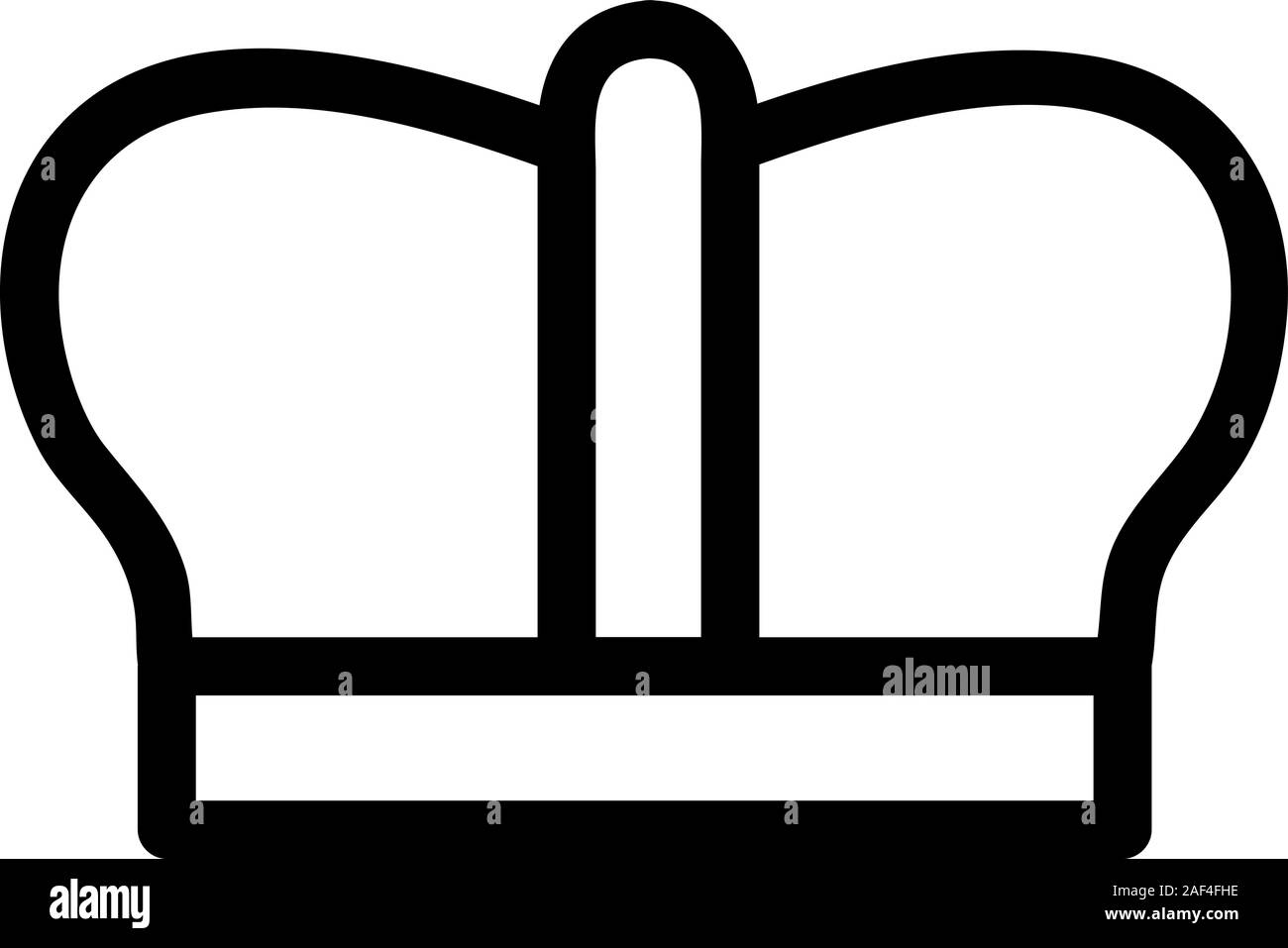 Crown monarch icon vector. Isolated contour symbol illustration Stock ...