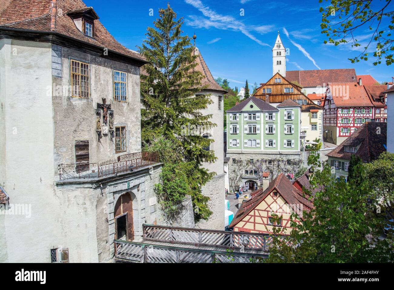 Meersburg Castle, also known as the Alte Burg, in Meersburg on Lake ...