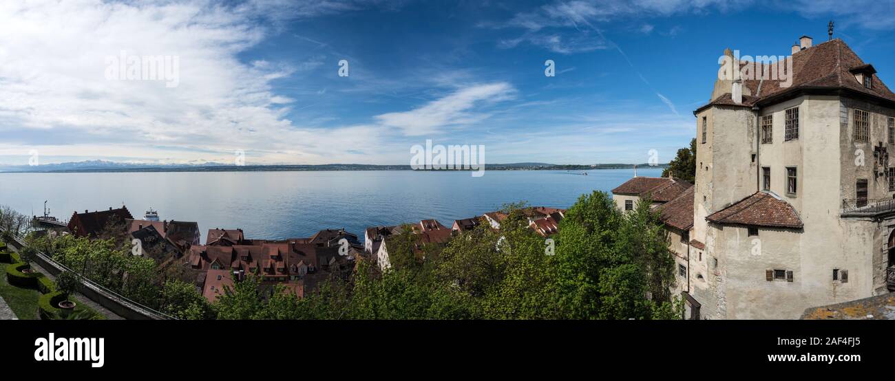 Meersburg Castle, also known as the Alte Burg, in Meersburg on Lake ...