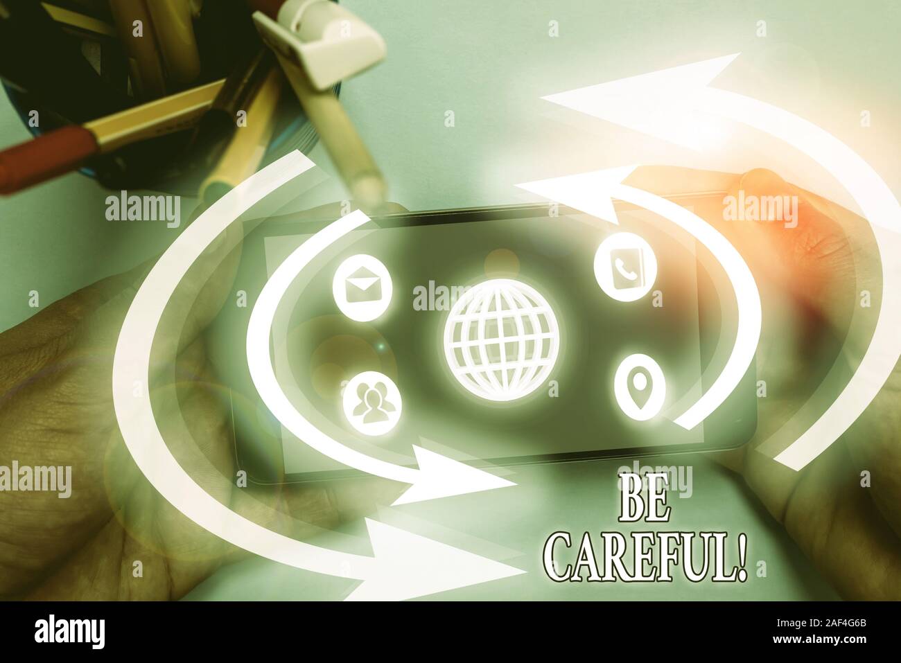 Handwriting text Be Careful. Conceptual photo making sure of avoiding ...