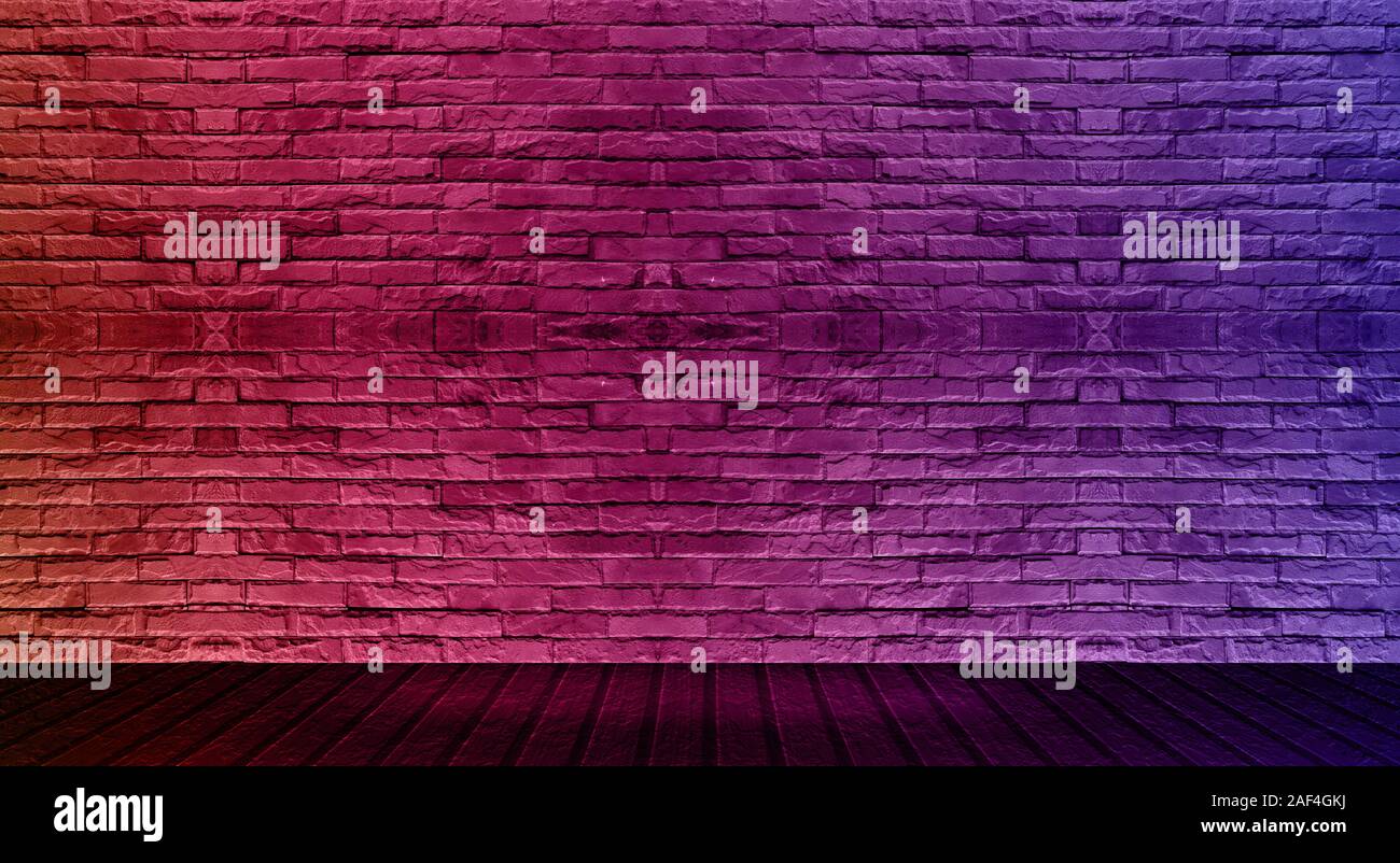 Studio room gradient background, red and blue gradient brick wall for ...