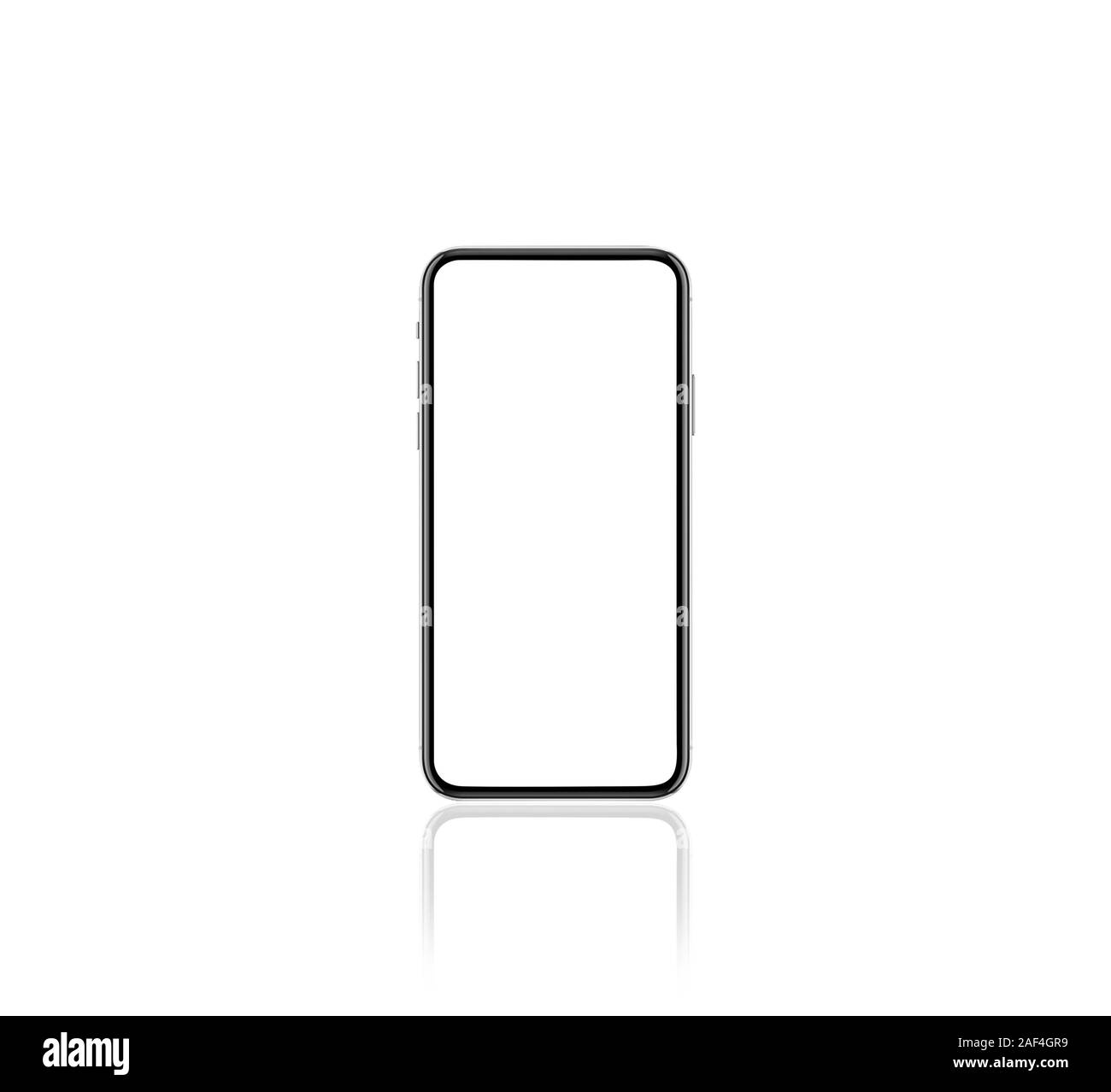 Blank modern mobile phone isolated on white background Stock Photo - Alamy