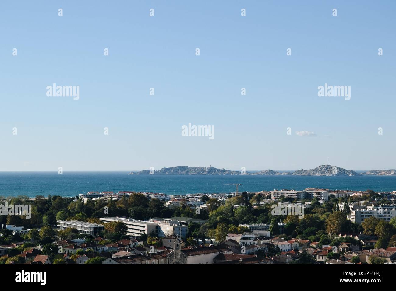 Water and mountain in the landscape of Marseille Stock Photo - Alamy