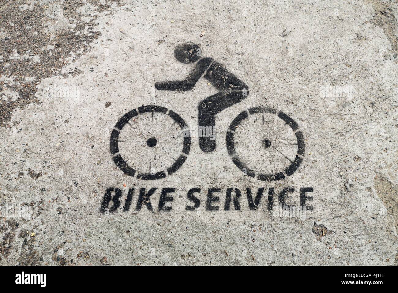 Bike repair station sign hi-res stock photography and images - Alamy