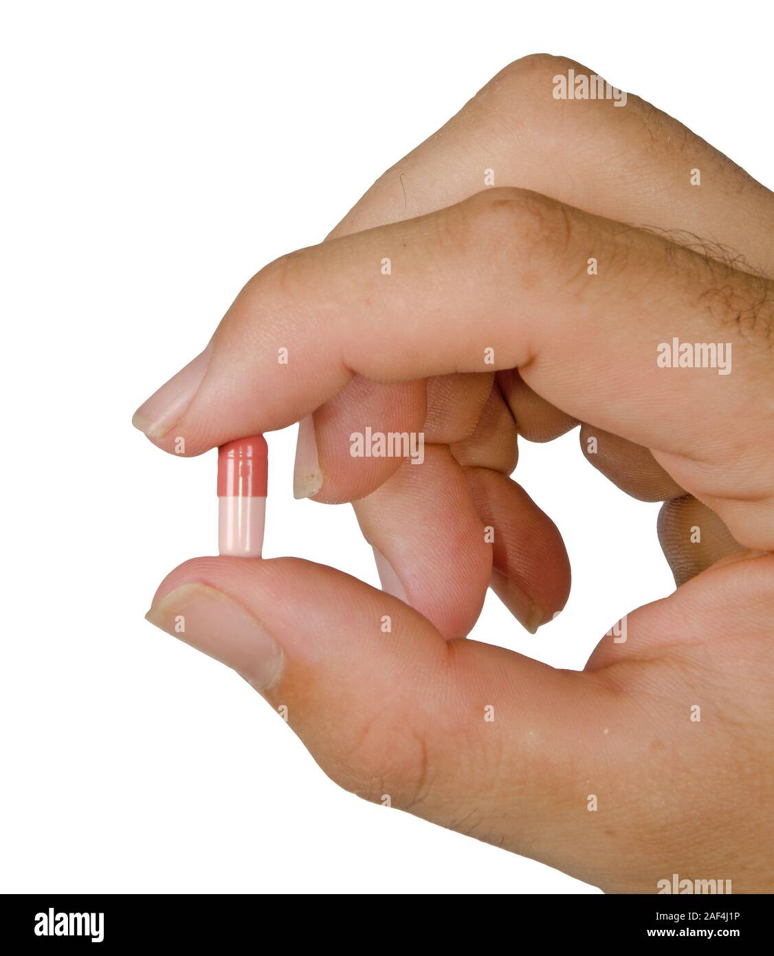 Pill in hand Stock Photo - Alamy