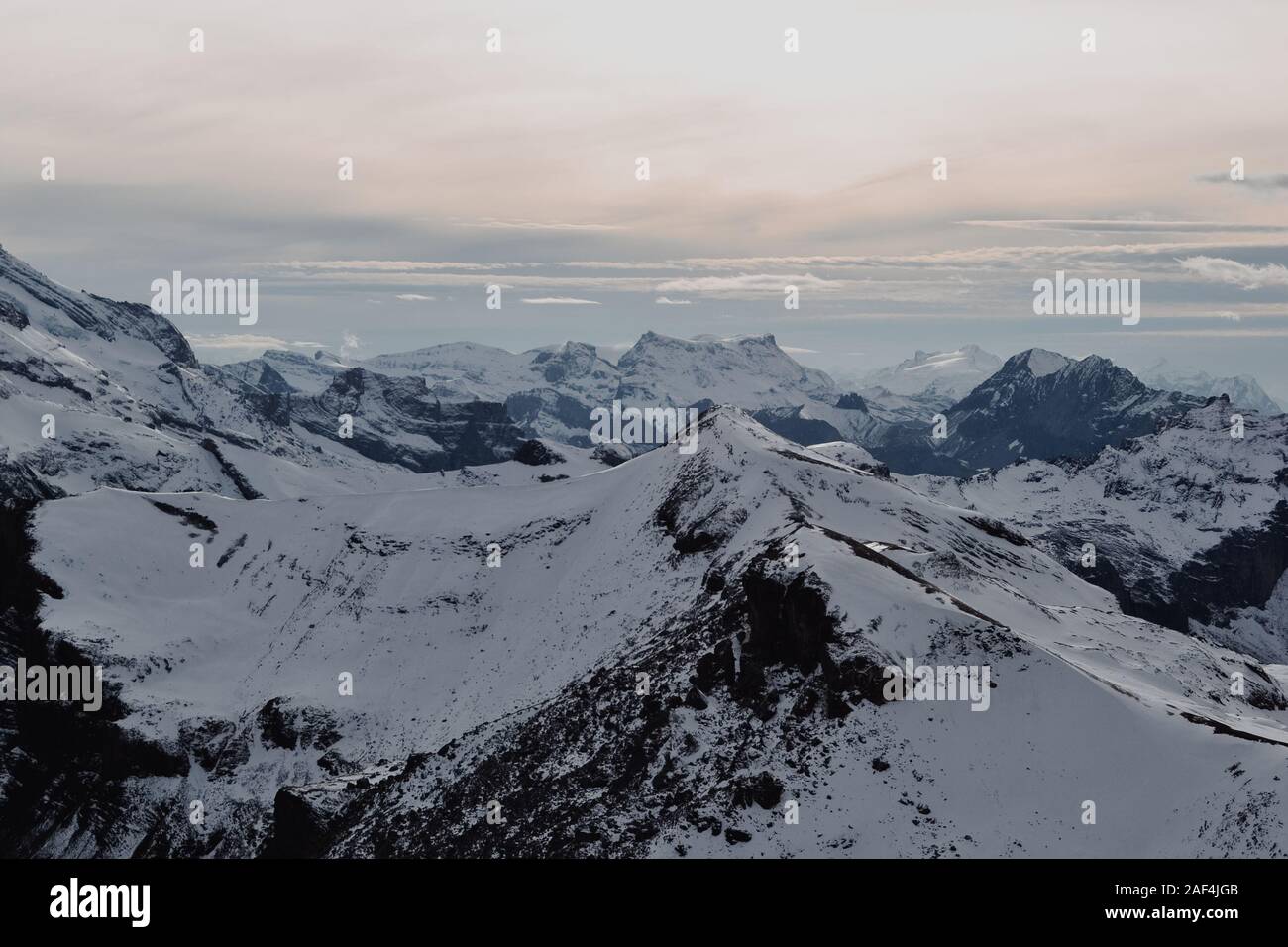 Snowy peaks of the swiss alps Stock Photo - Alamy