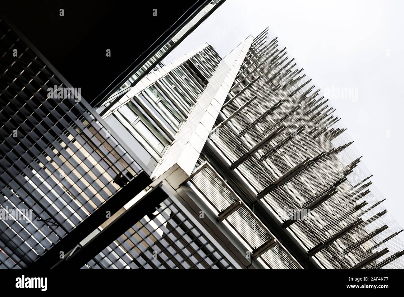 Spiky metal facade of a tower block in Berlin, Germany Stock Photo - Alamy