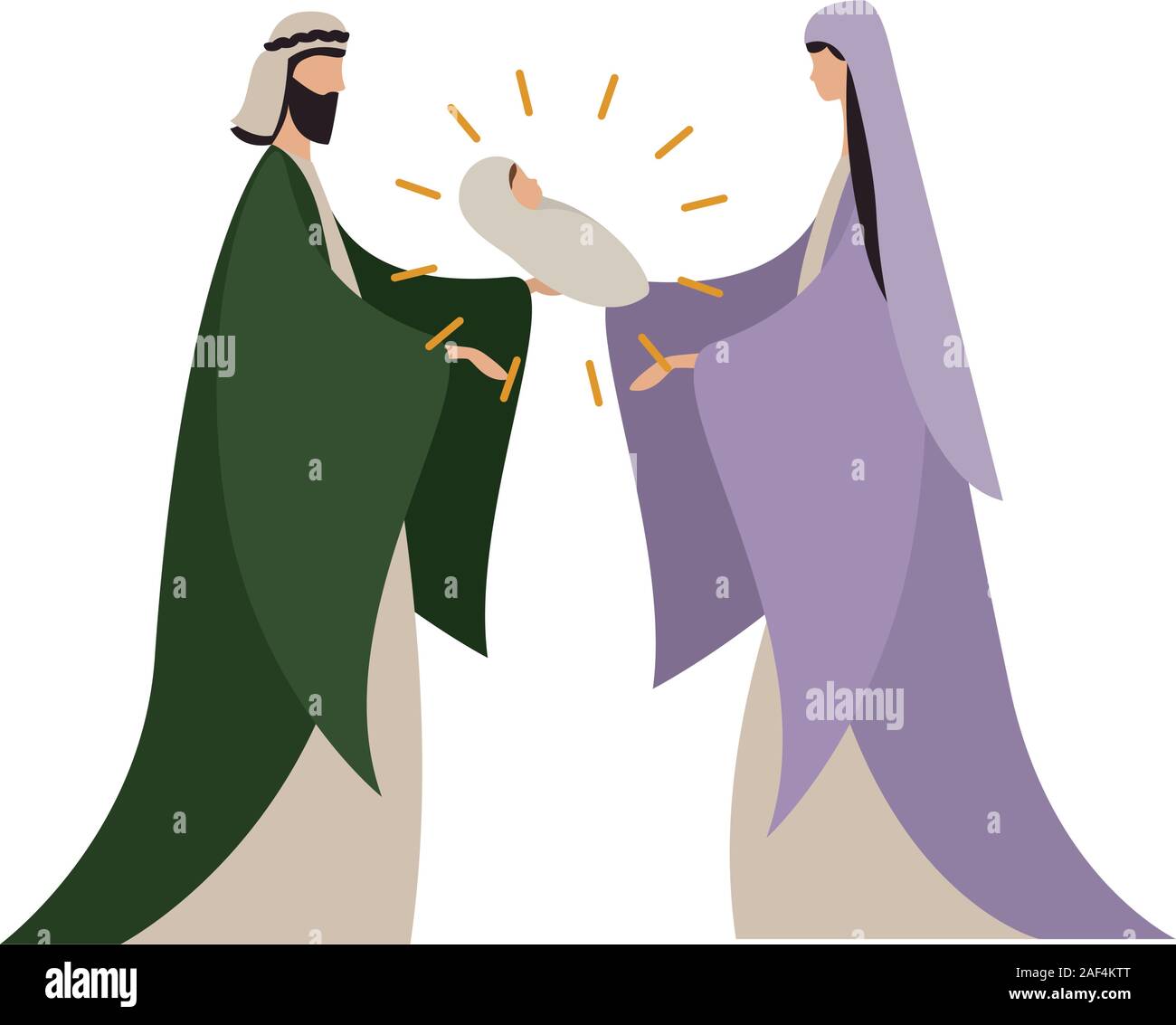 Virgin mary joseph and baby jesus vector design Stock Vector Image ...