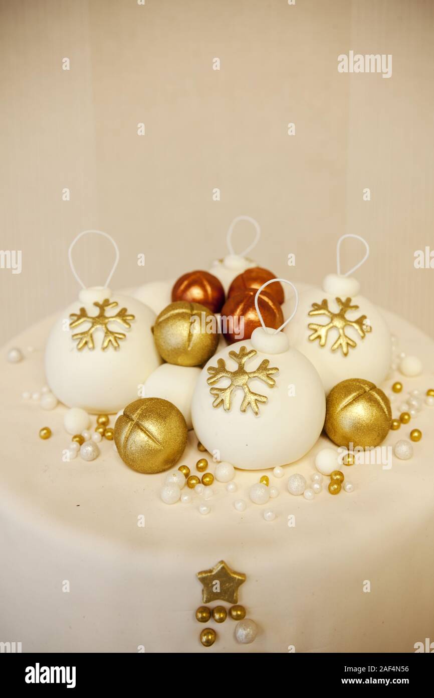 cake with marzipan decorations, close up Stock Photo - Alamy