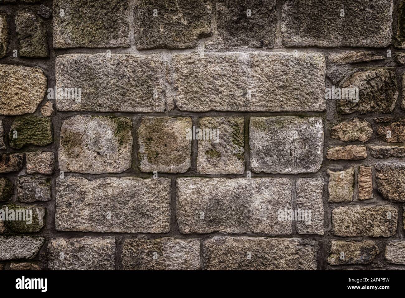 Ancient red stone square shaped wall flat background closeup Stock ...
