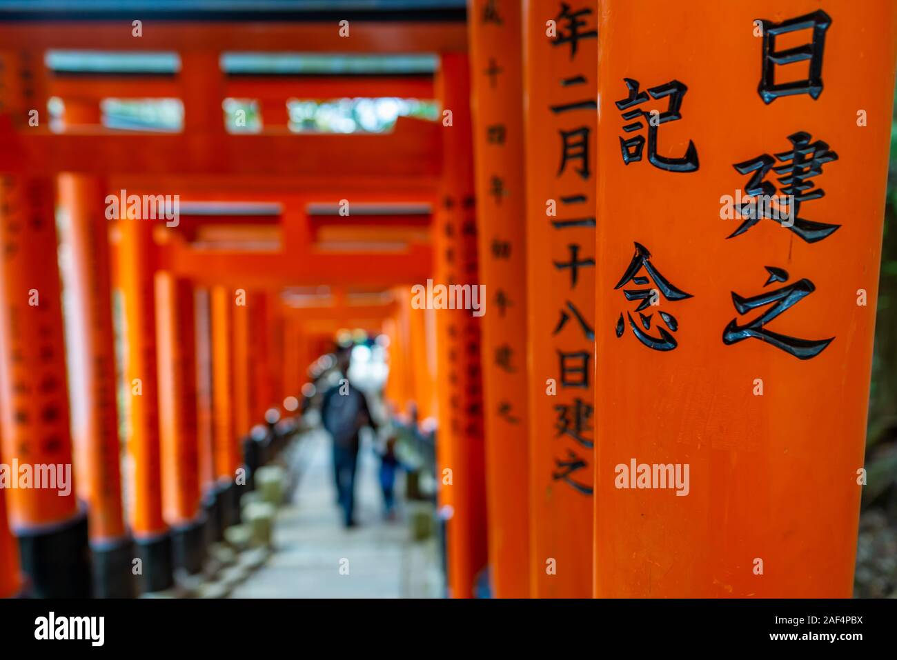 Kyoto, Japan - March 24, 2017: unrecognizable father and son walking ...
