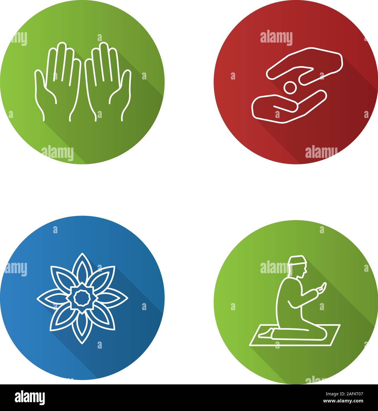 Muslim Prayer Hands Vector