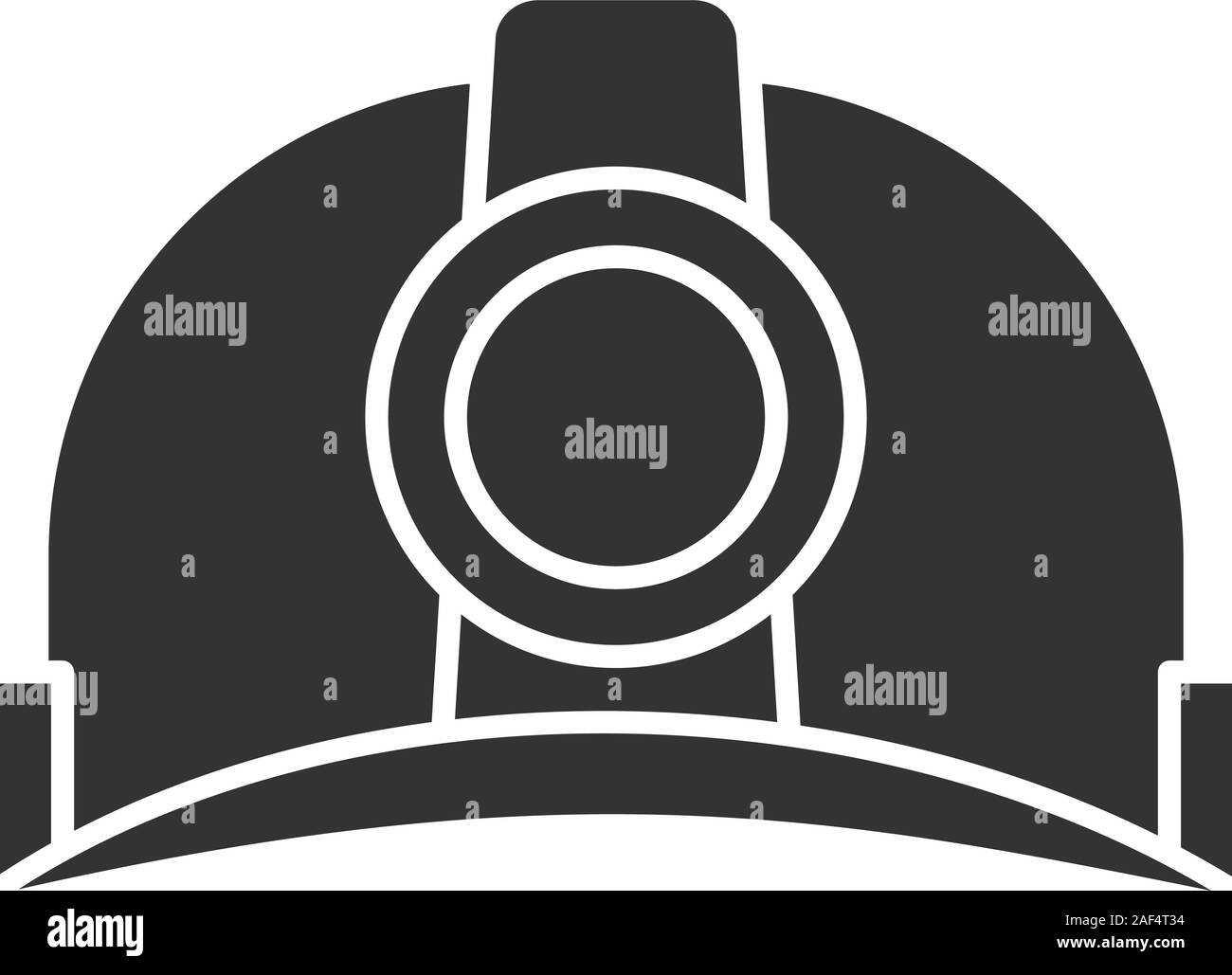 Industrial safety helmet glyph icon. Silhouette symbol. Hard hat ...