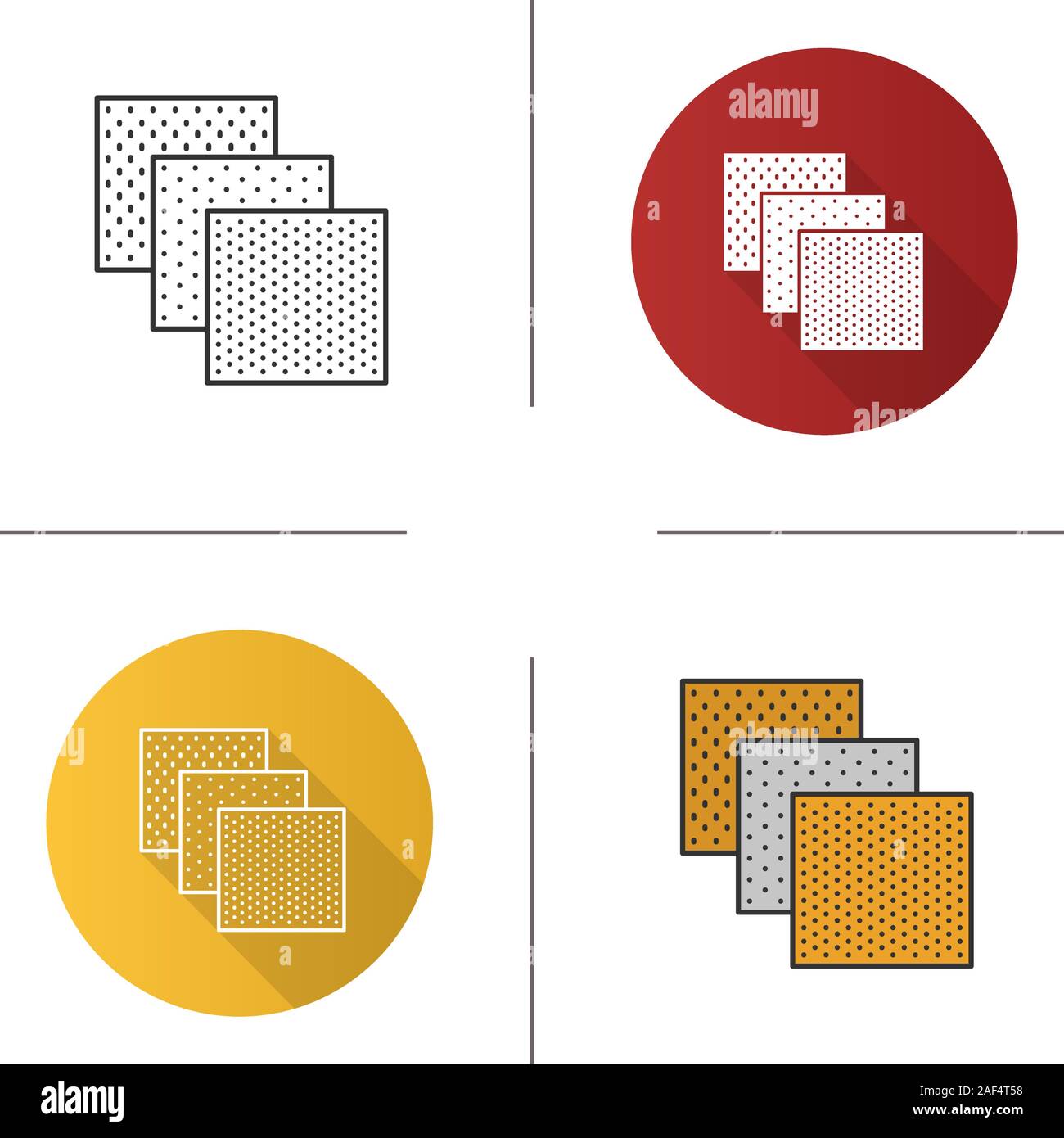Emery paper icon. Flat design, linear and color styles. Abrasive paper ...