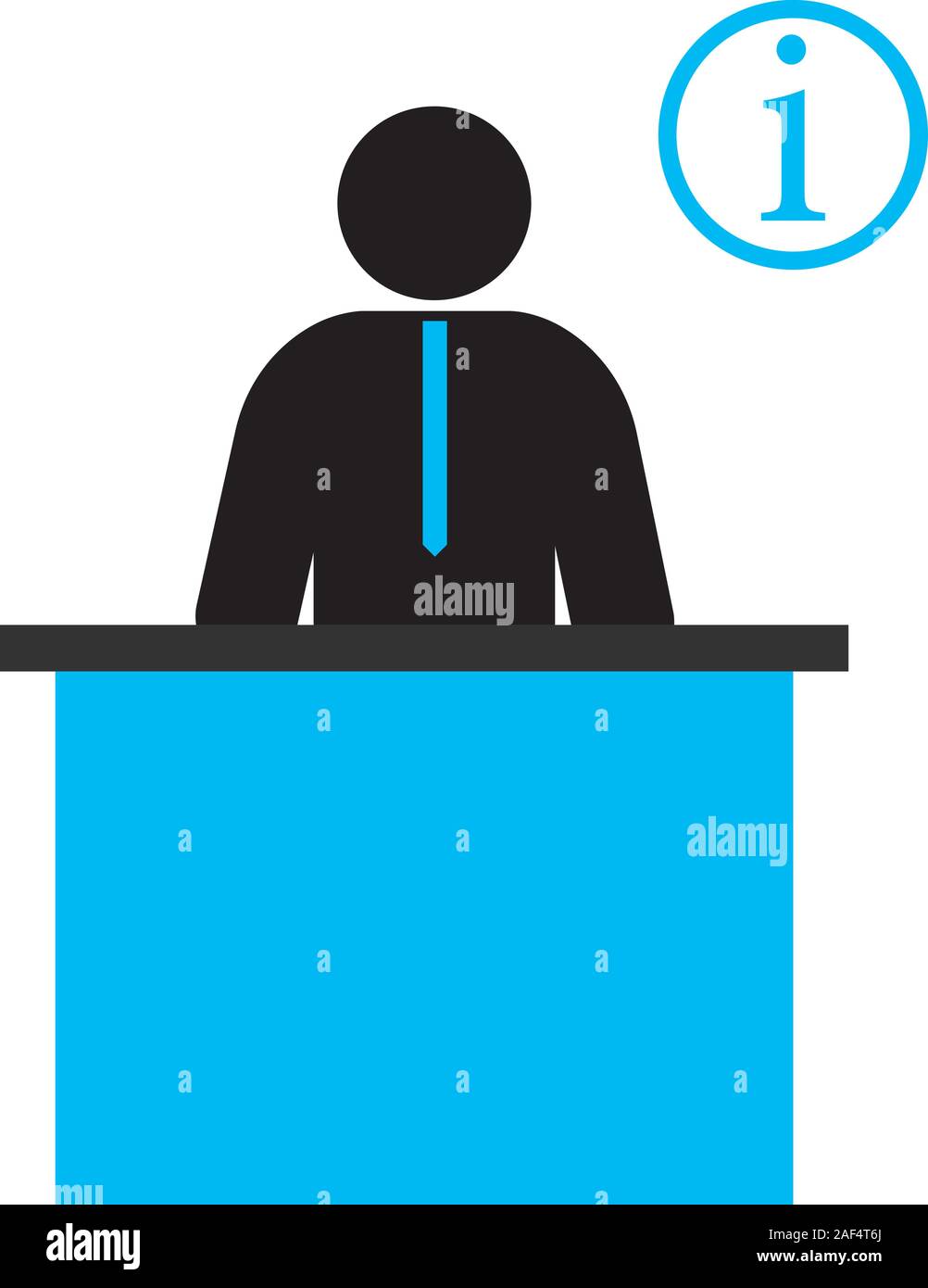 Information center silhouette icon. Administrator. Support. Isolated ...