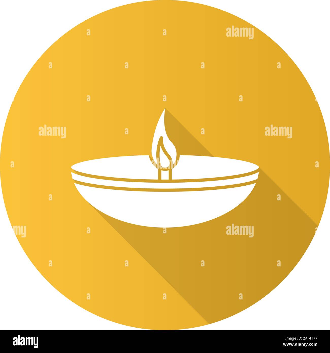 Islamic oil lamp flat design long shadow glyph icon. Diya. Islamic ...